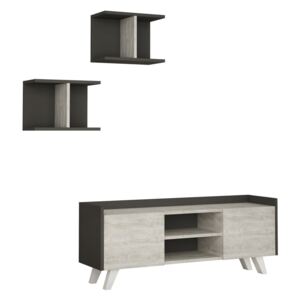 Set masă TV și 2 etajere perete Trap TV | FAVI.ro