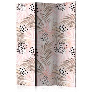 Paravan - Pink Palm Leaves 135x172 cm | FAVI.ro